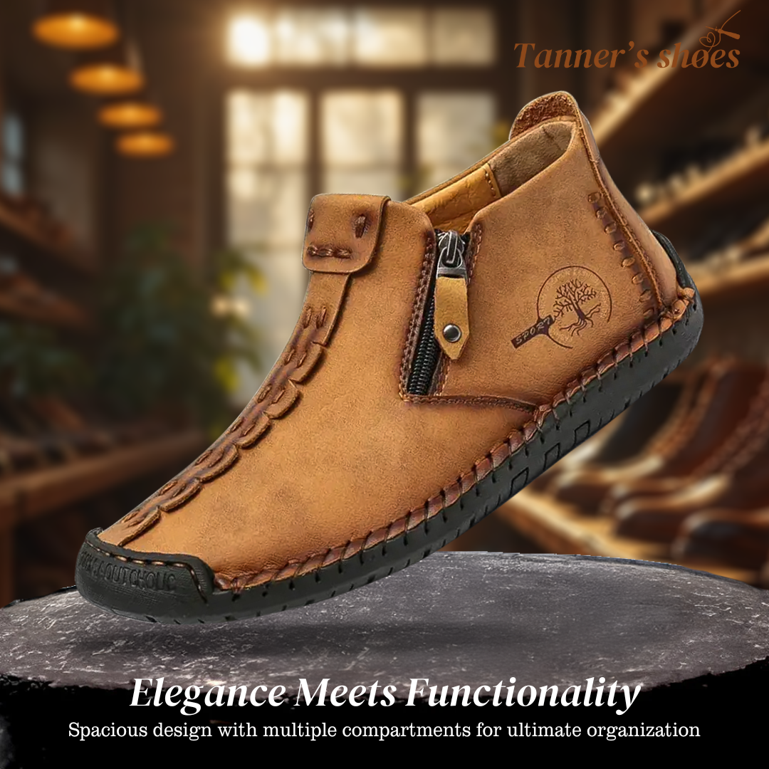 Logan | Classic Men's Leather Ankle Shoes – Tanner Shoes